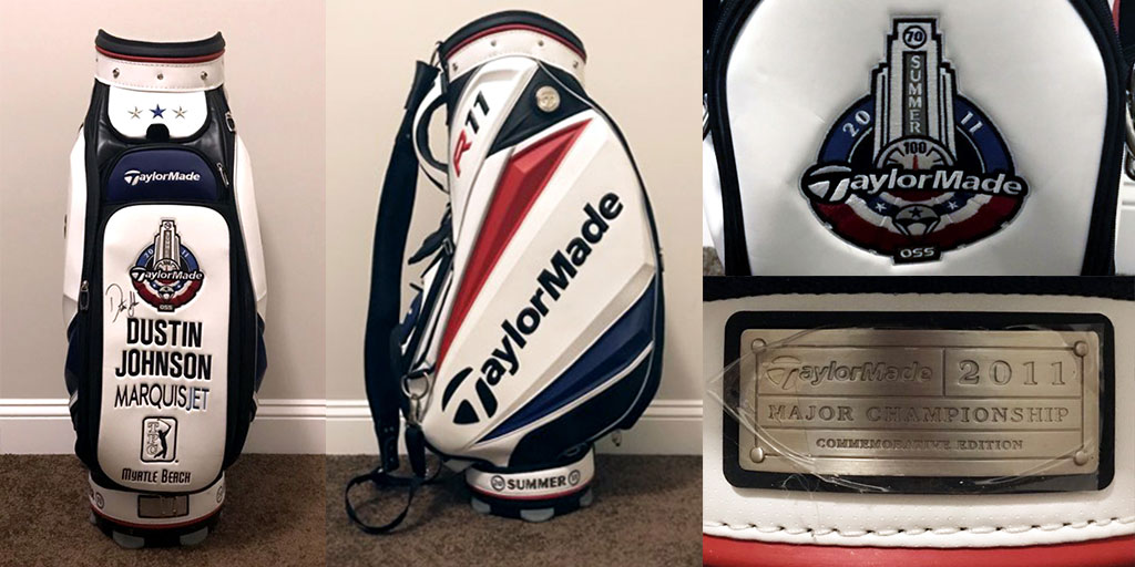 Dustin Johnson Autographed Staff Bag From The 2011 US Open - Dustin ...